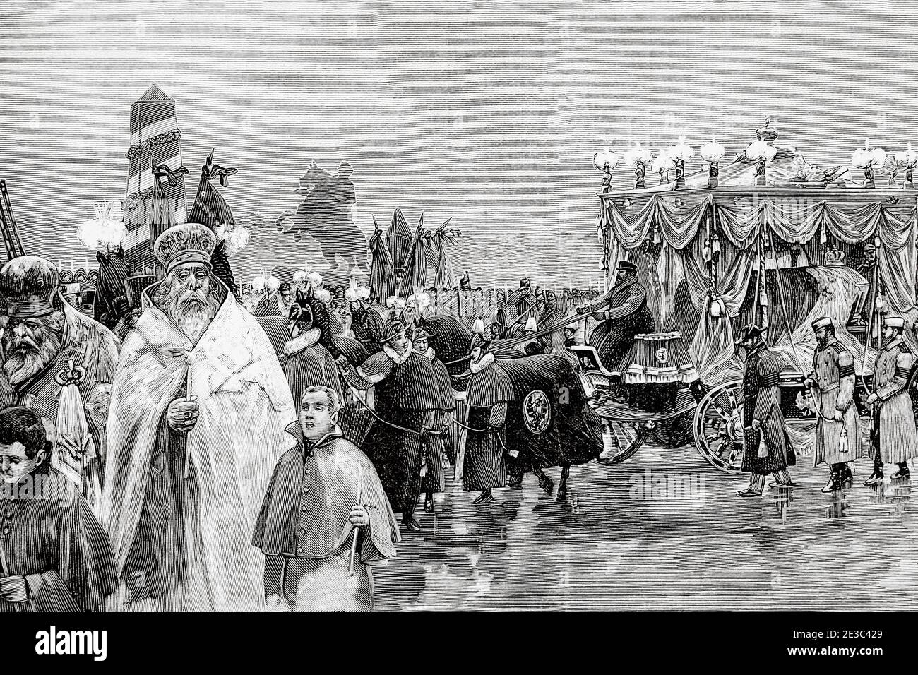 Funeral procession of Tsar Alexander III (1845-1894) Emperor of Russia ...