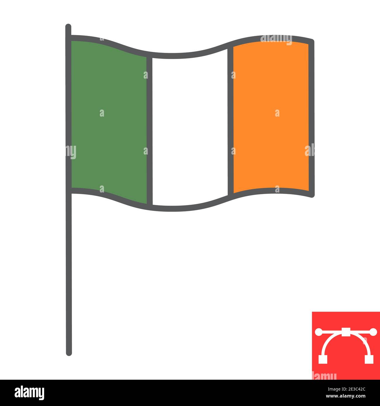 Irish flag Stock Vector Images - Alamy
