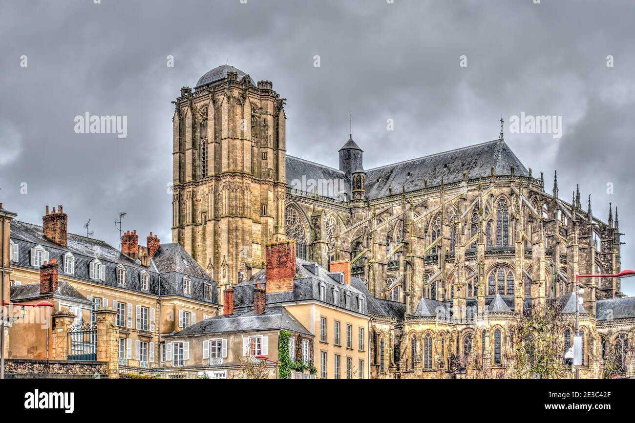 Le Mans Cathedral, France, HDR Image Stock Photo - Alamy
