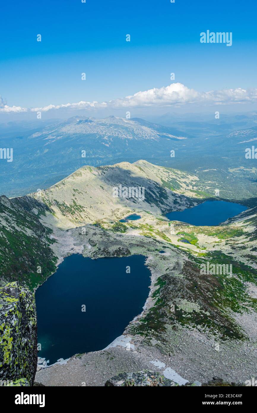 Spectacular view of blue lake in mountain valley Stock Photo - Alamy