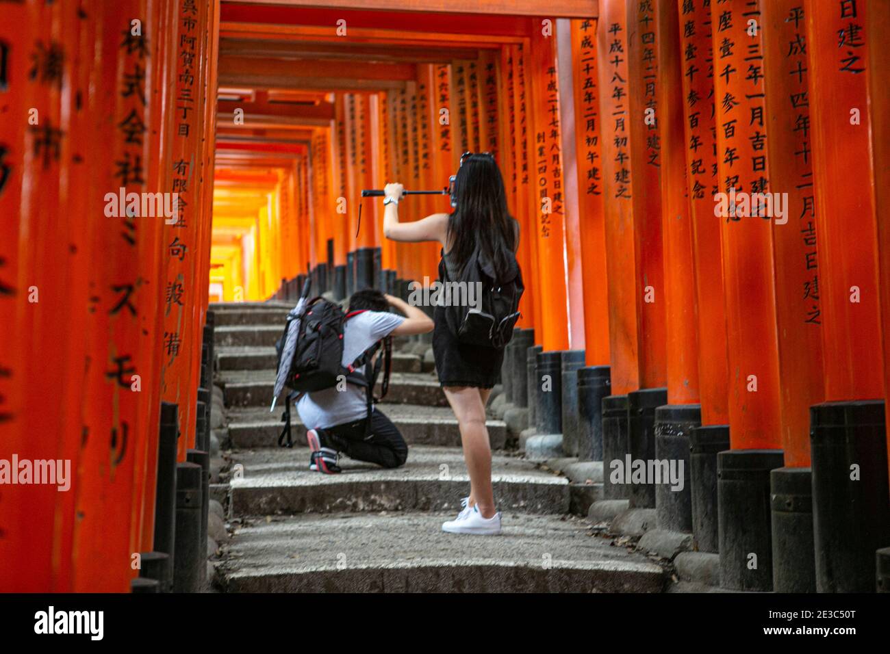 Fushimi Inari Temple walkways Stock Photo - Alamy