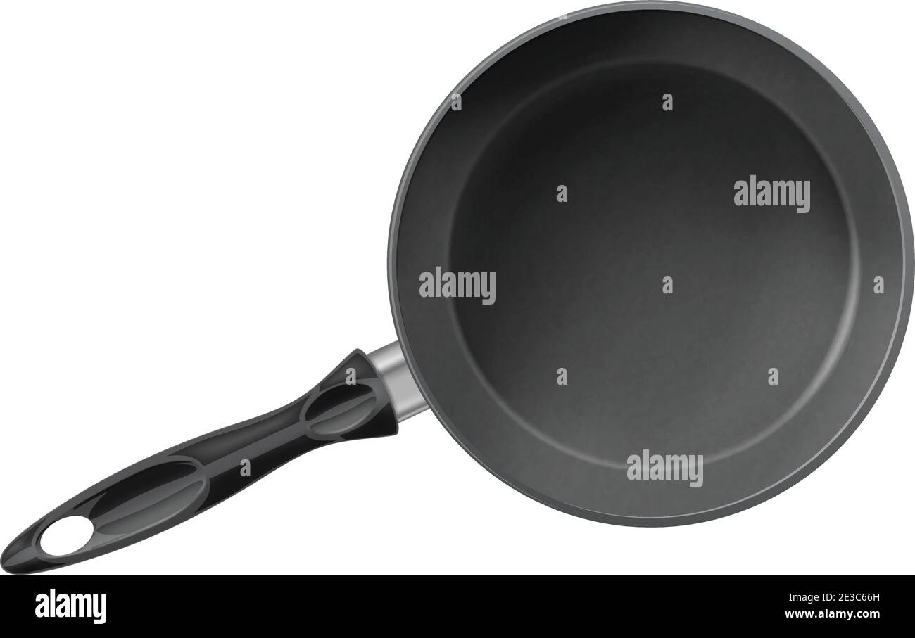 Frying pan isolated on white background. Photo-realistic vector ...