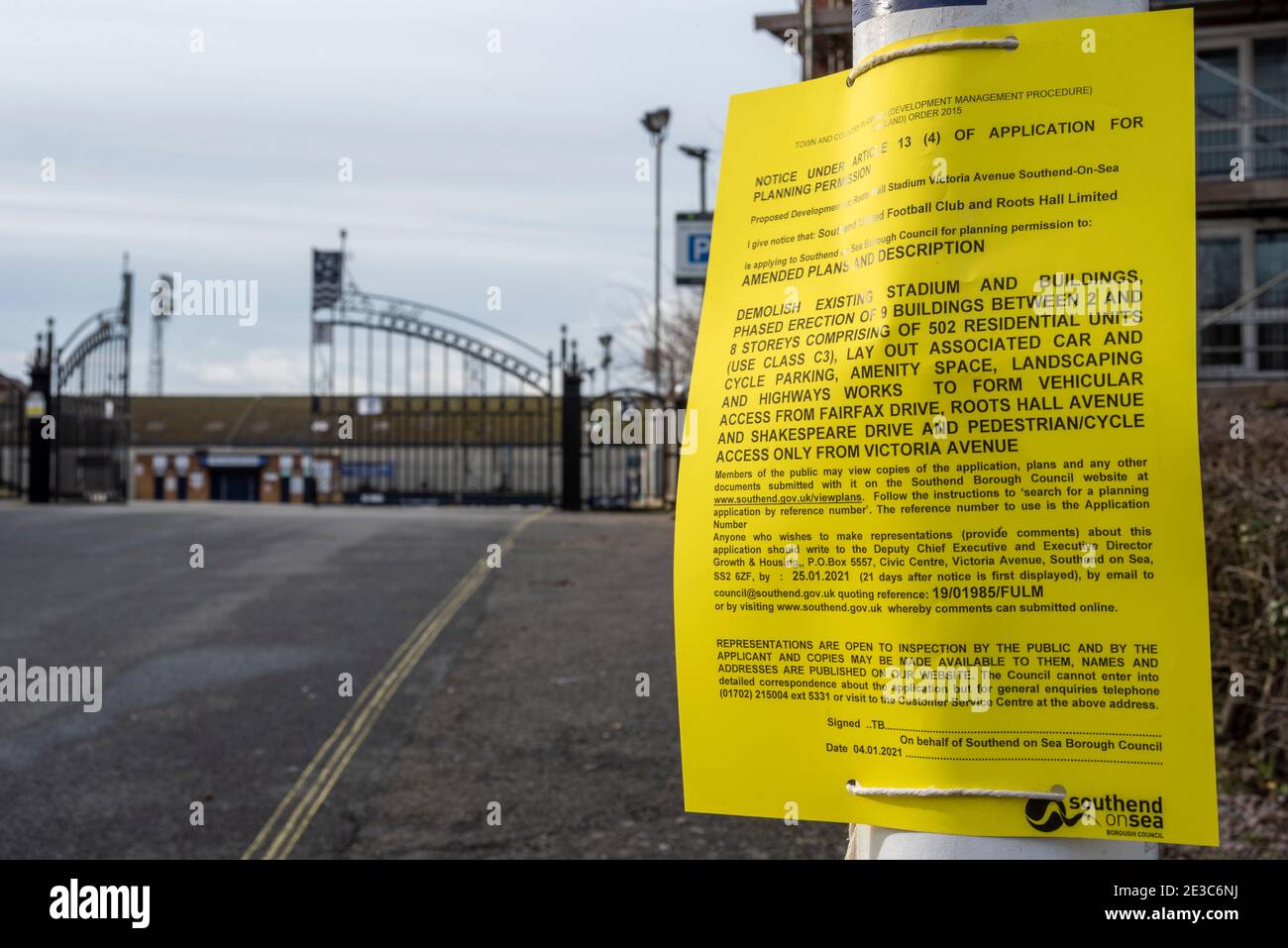 Southend on Sea, Essex, UK. 18th Jan, 2021. Notices around Southend ...