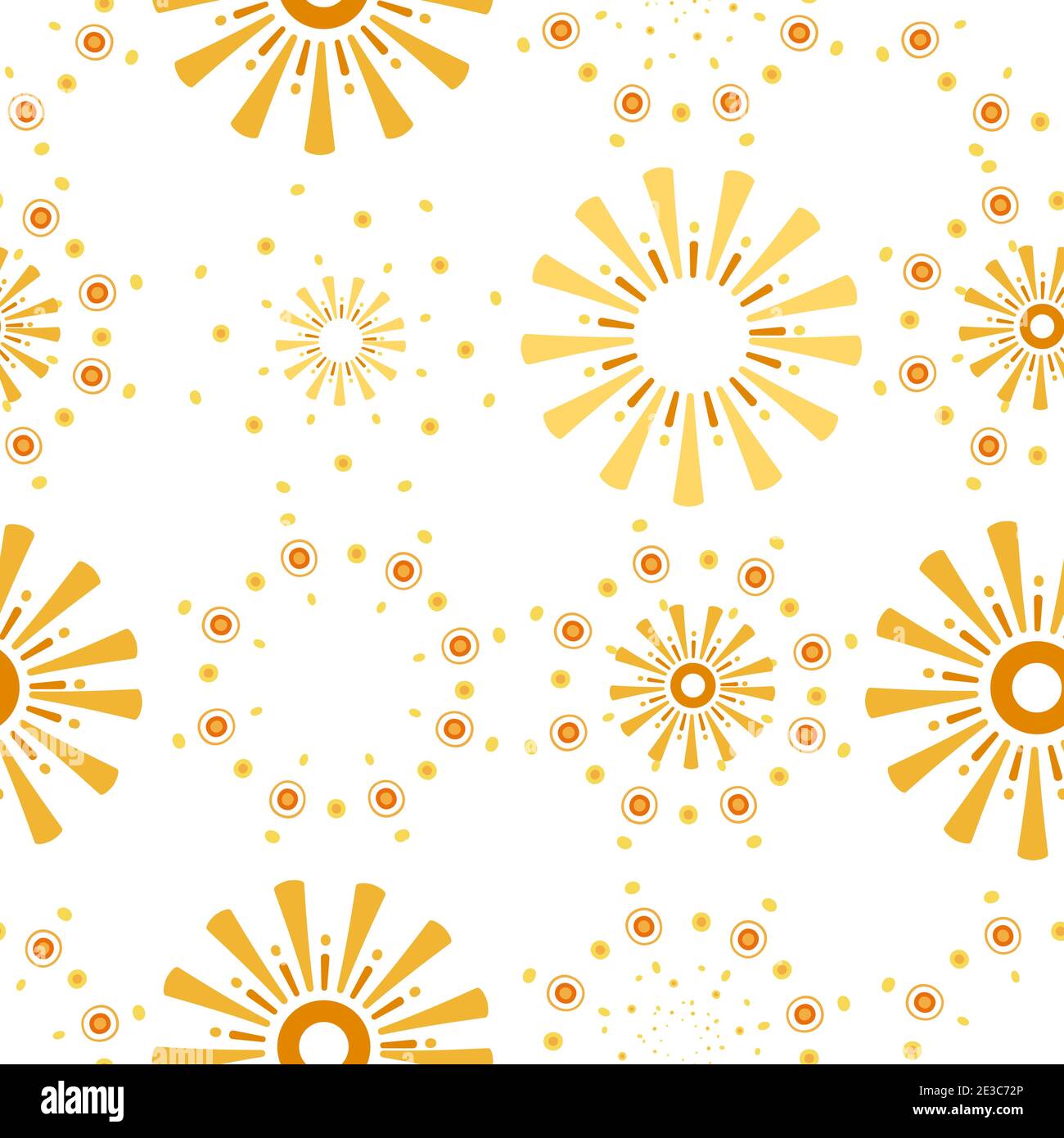 Seamless pattern of abstract sun rays six different variation vector ...