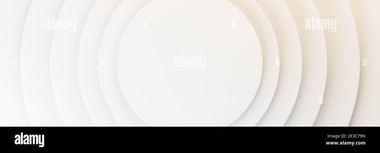 Abstract minimalist design white round curve geometric shape 3d render ...