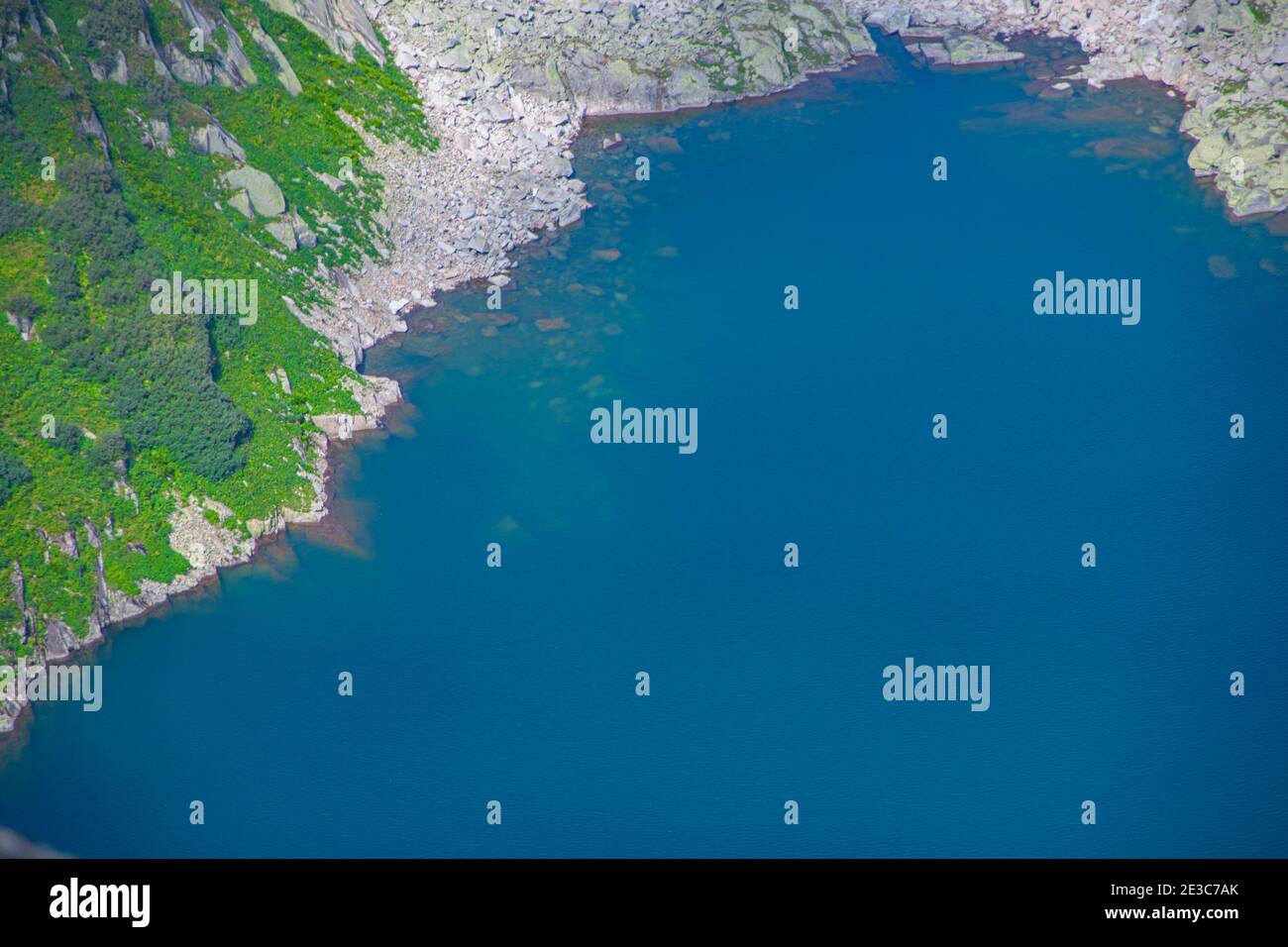 Edge of lake shore. Sea Bay from height Stock Photo - Alamy