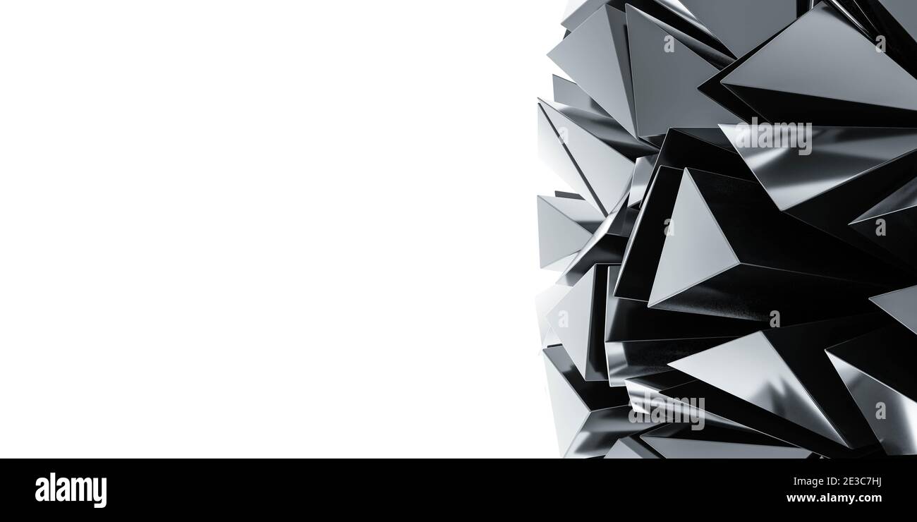 abstract geometric triangular shape 3d render illustration background ...