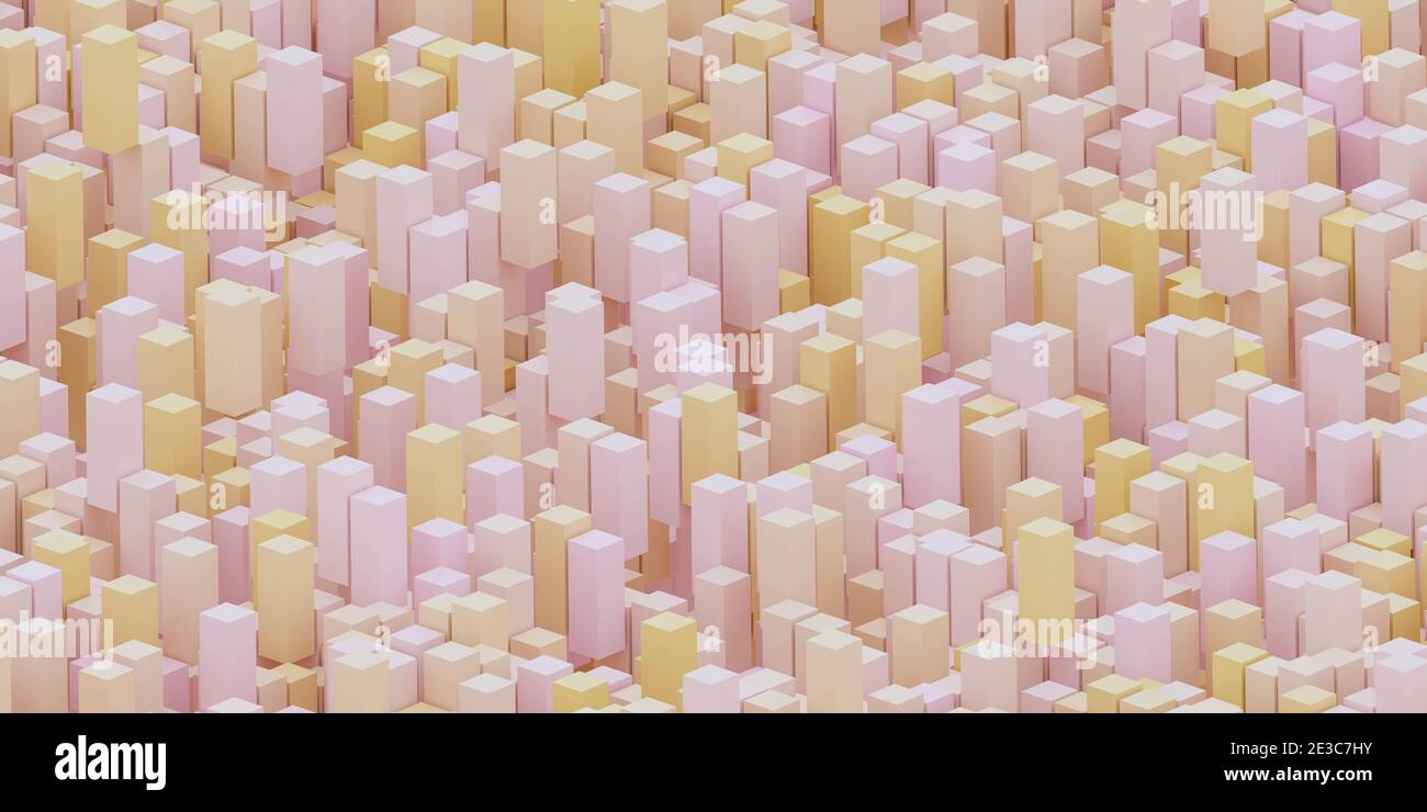 abstract minimalistic design colourful cube column 3d render ...