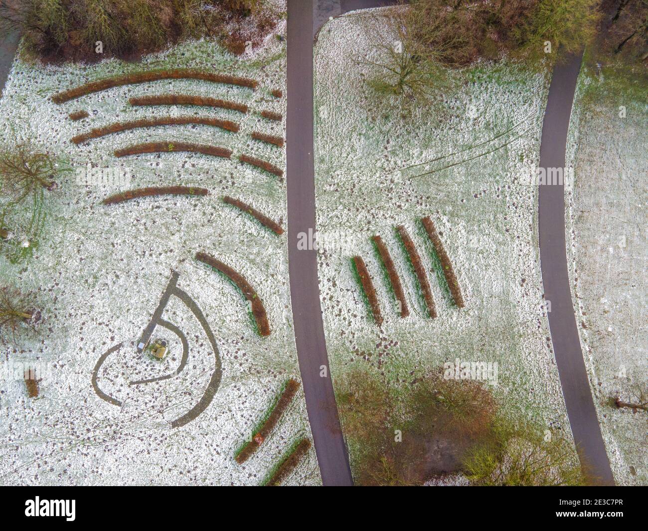 Sloterpark in Osdorp area in Amsterdam with snow Stock Photo - Alamy