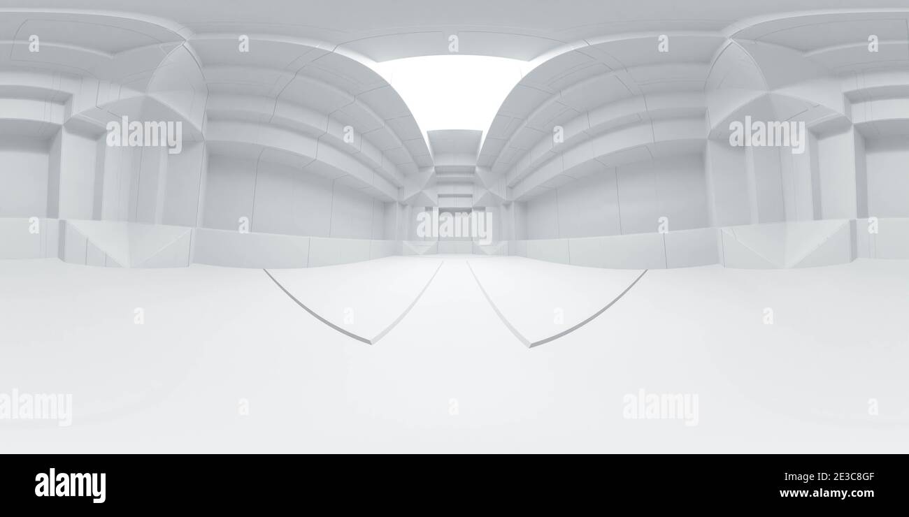 Full 360 panorama hdr vr style white architecture building 3d render ...