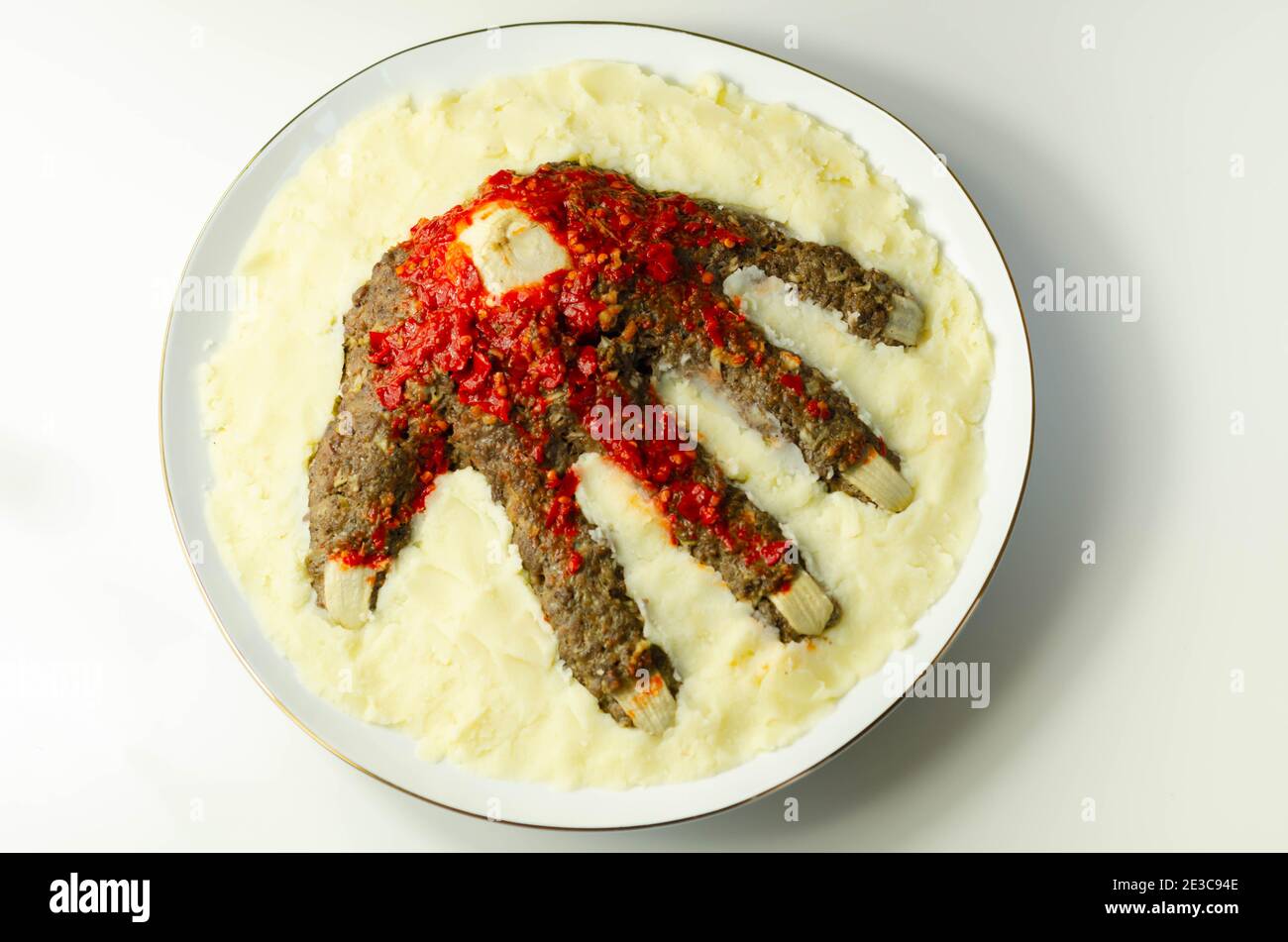 Meat Hand Halloween Food