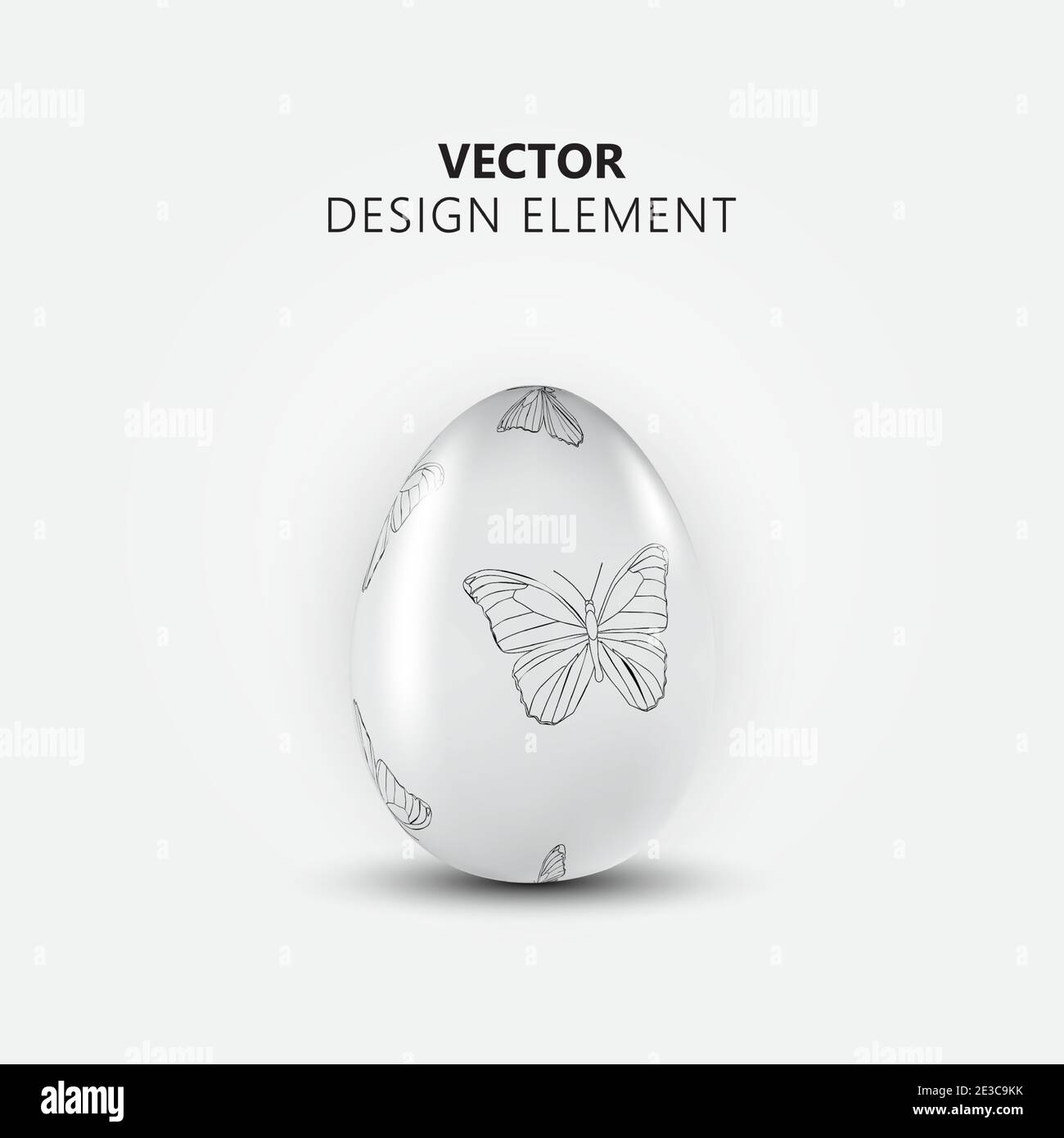 3d realistic Easter egg. Happy Easter Design element. Vector ...