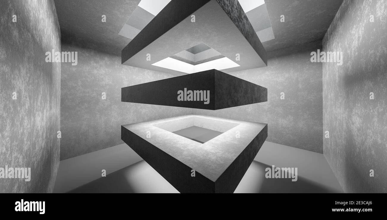 futuristic abstract concrete architecture wallpaper 3d render ...