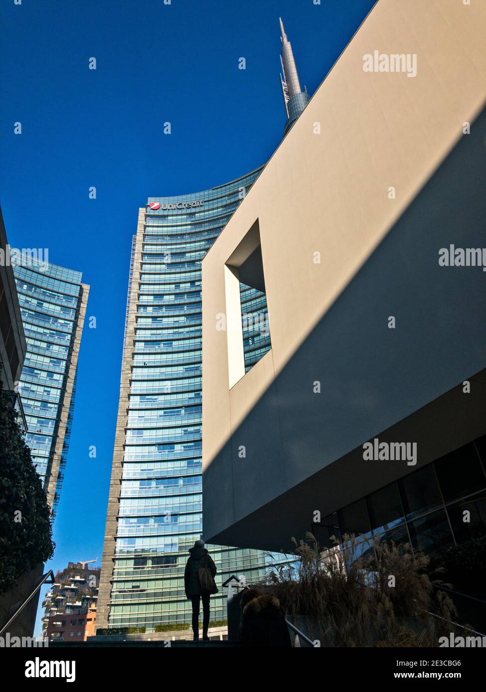 Architecture, lines and new buildings. Design of buildings in the heart ...