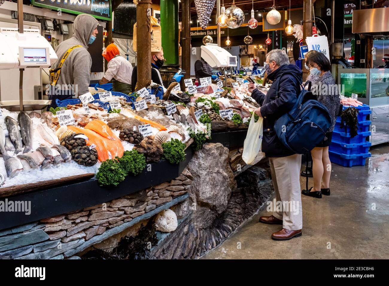 People Buying Seafood At Borough Market, London, UK Stock Photo - Alamy