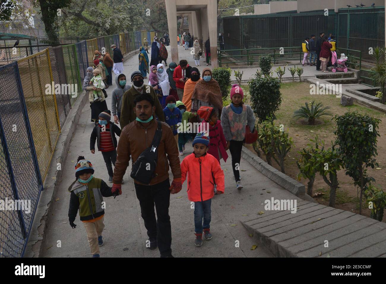 Pakistani visitors arriving at Lahore Zoo to enjoying Sunday holiday ...