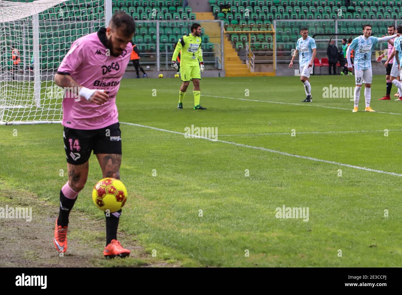 Palermo, Italy. 17th Jan, 2021. The Palermo' player Nicola Valente ...