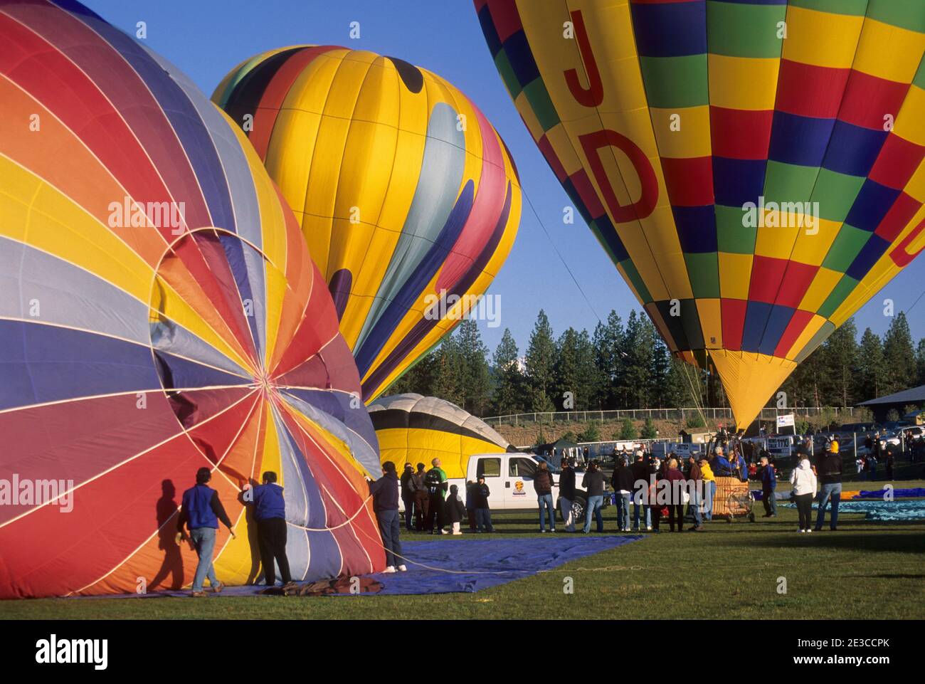 Hot air balloons, Balloons over Bend, Bend, Oregon Stock Photo - Alamy