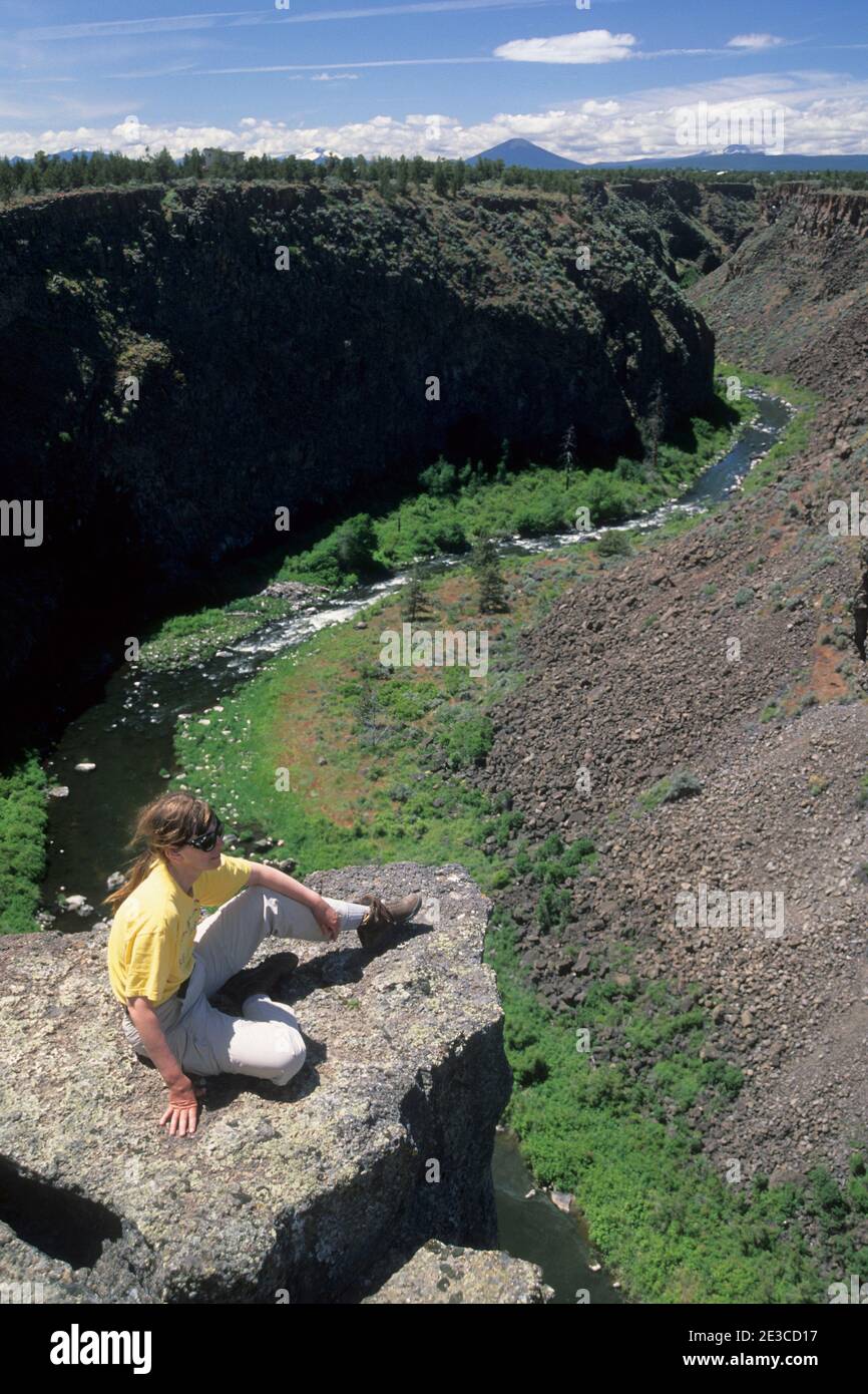 Crooked River Canyon, Peter Skene Ogden State Park, Oregon Stock Photo ...
