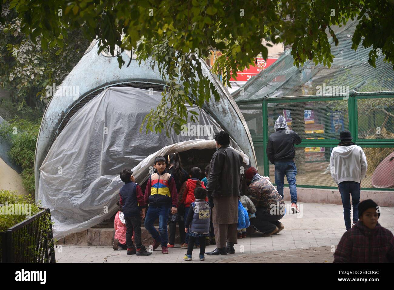 Pakistani visitors arriving at Lahore Zoo to enjoying Sunday holiday ...