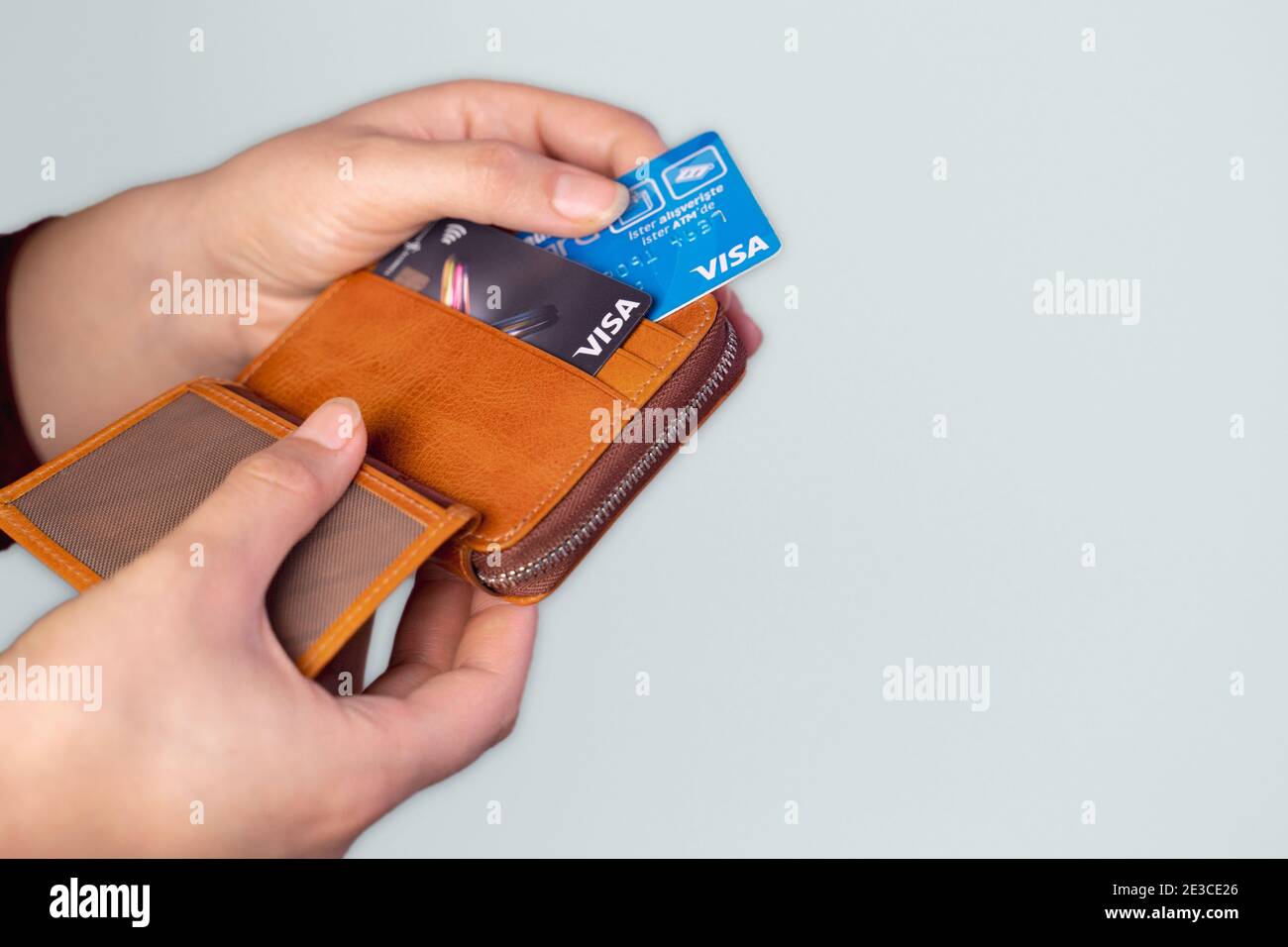 Istanbul, TR - January 14 2021: Visa. credit card security and privacy ...