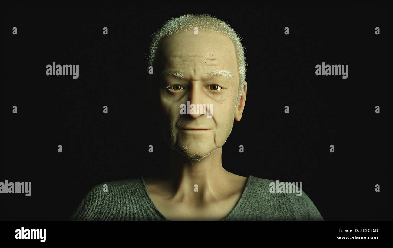 Old man Beautiful portrait, Man looking at the camera. Warm background ...