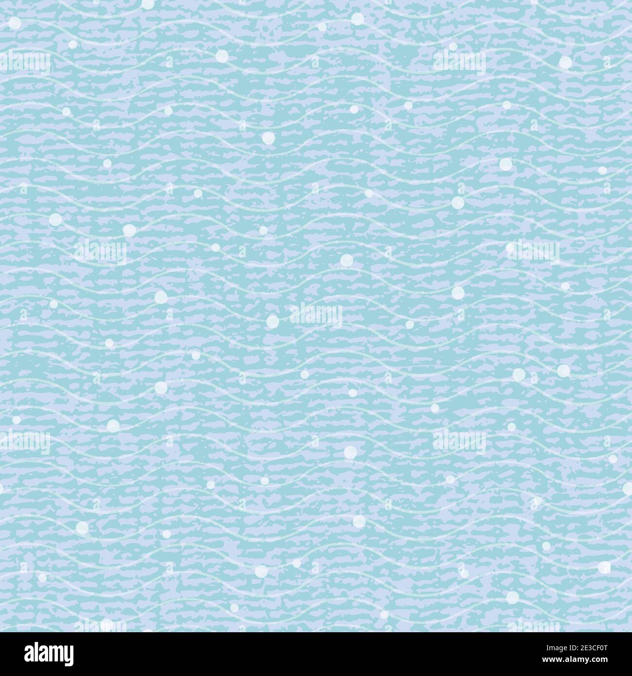 Abstract Textured Wave Pattern With Dot. Seamless Vector Repeat ...