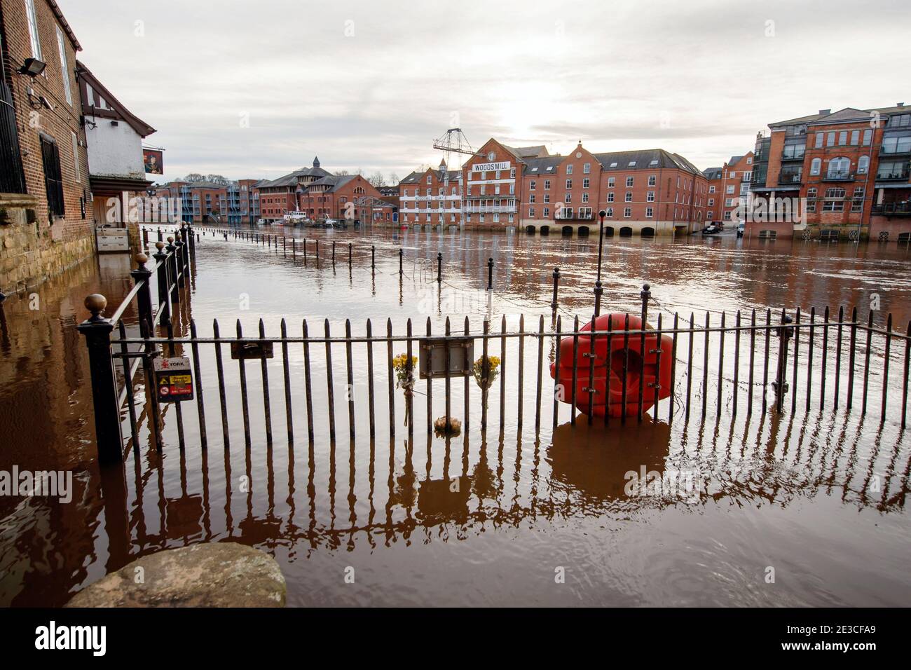 Flooding in York, Yorkshire, after the River Ouse burst its banks ...