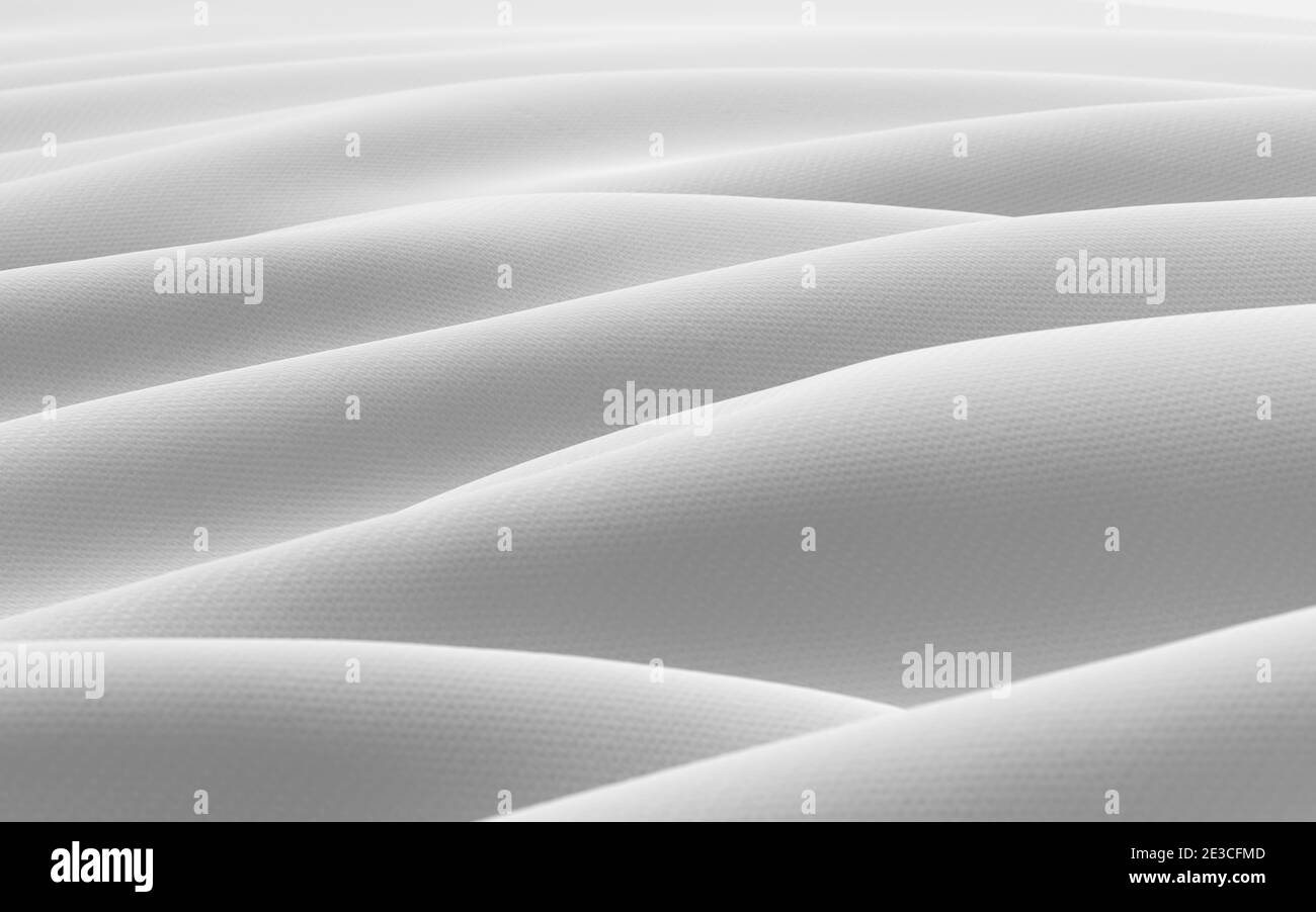 Flowing white cloth, white background, 3d rendering. Computer digital ...