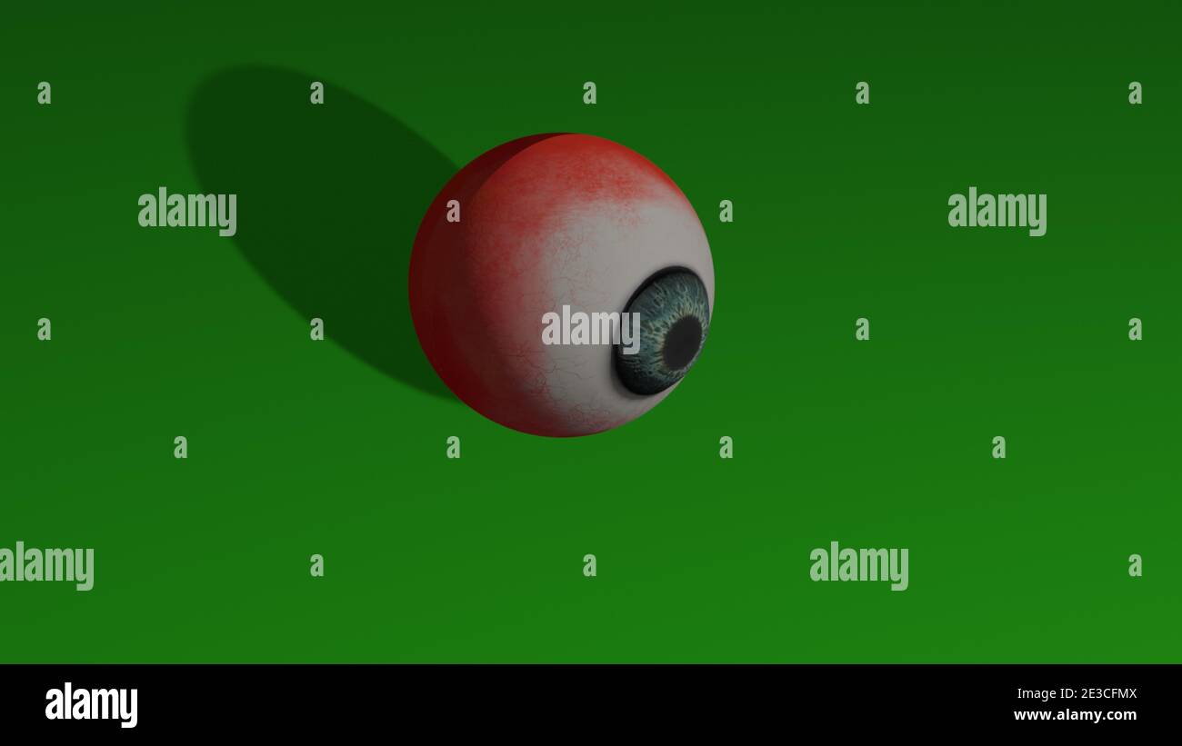3d rendering of a model of a human eye on the green background Stock ...