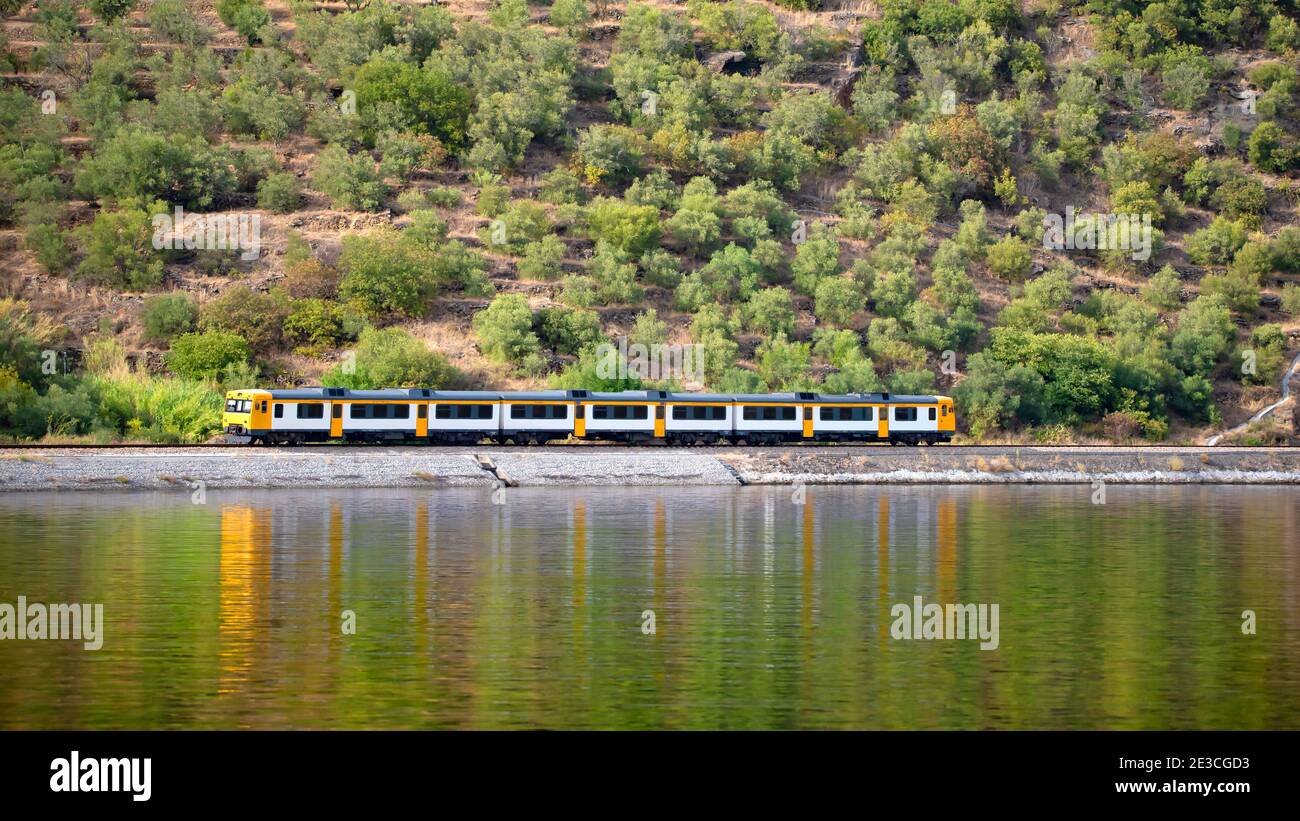 The water and the railway train transportation system hi-res stock ...