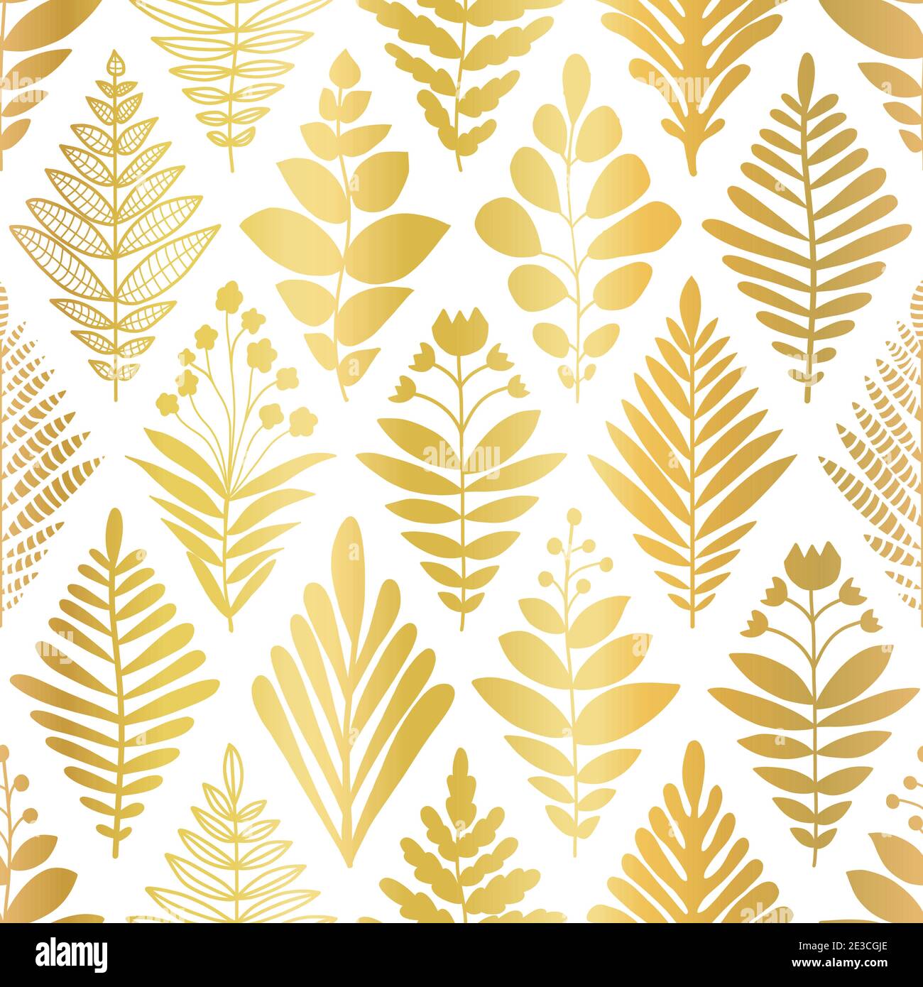 Flower Rhombus Damask abstract metallic gold foil shapes seamless ...
