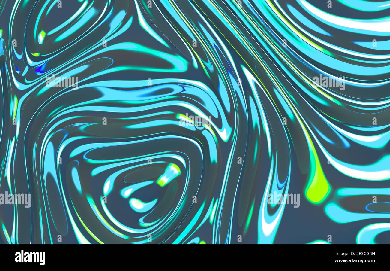 Gradient wave cloth, fluid color background, 3d rendering. Computer ...
