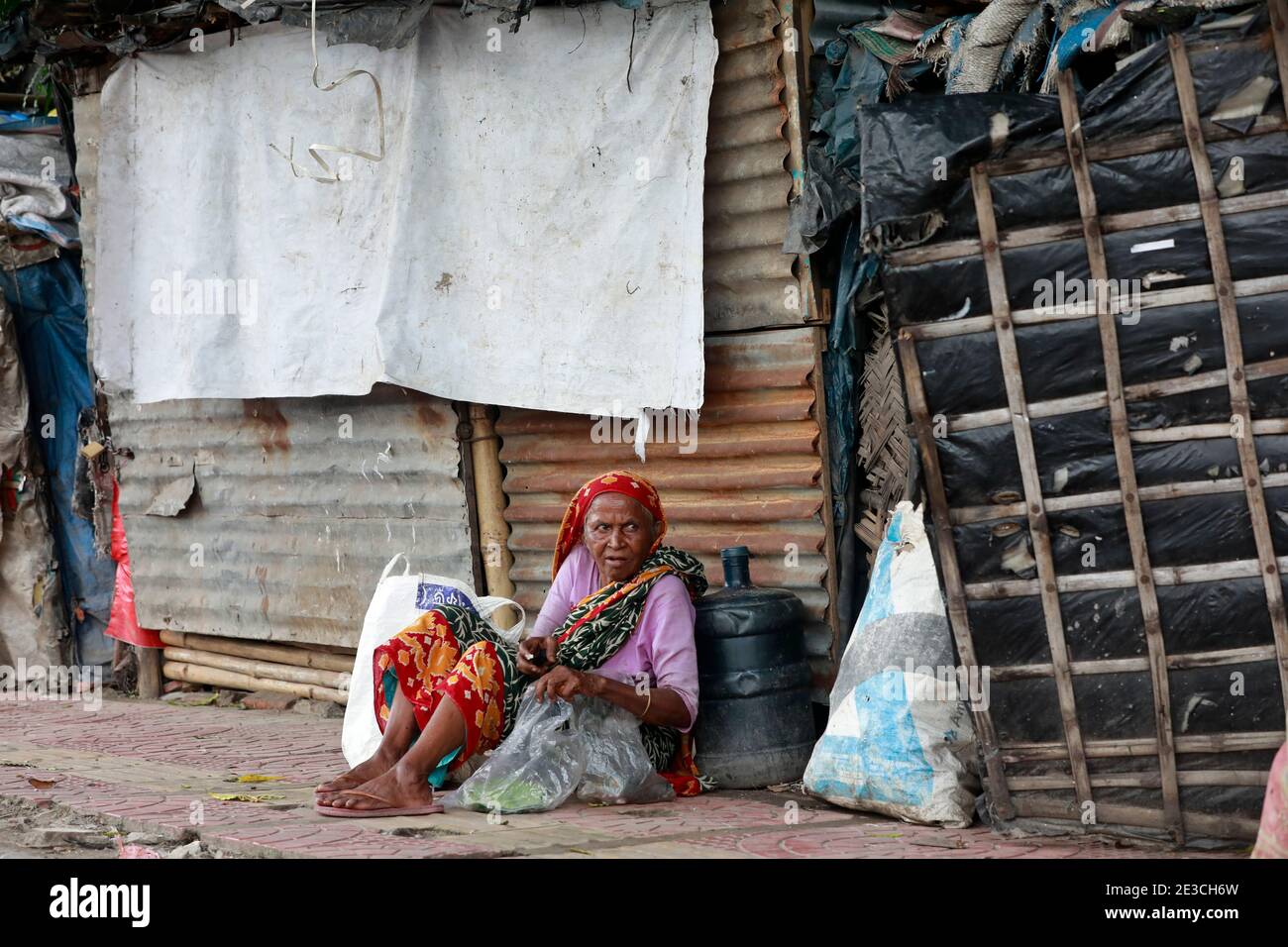 Dhaka, Bangladesh - October 04, 2020: Homeless people are living in ...