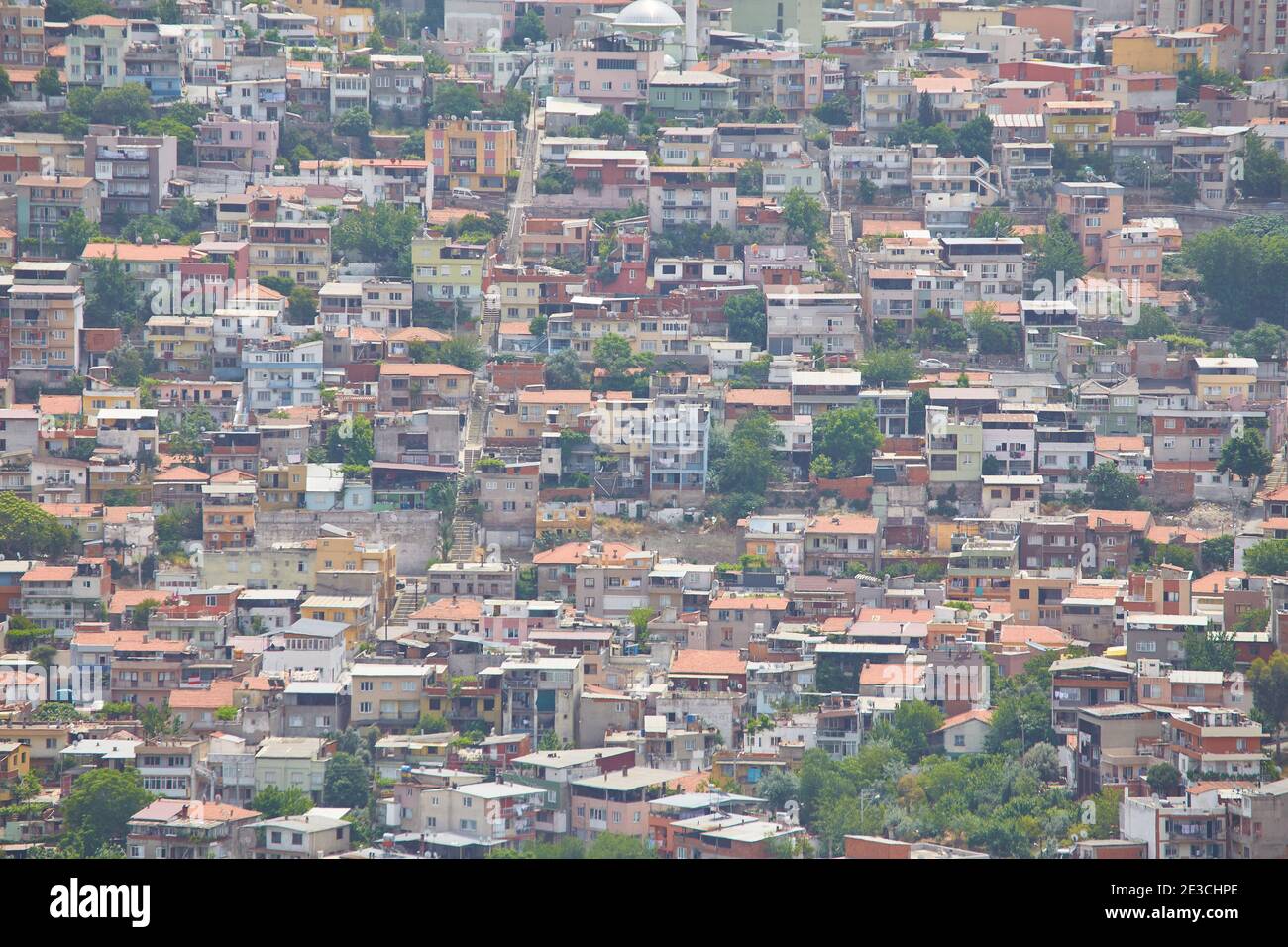 The colorful houses of the slum on a hill Stock Photo - Alamy