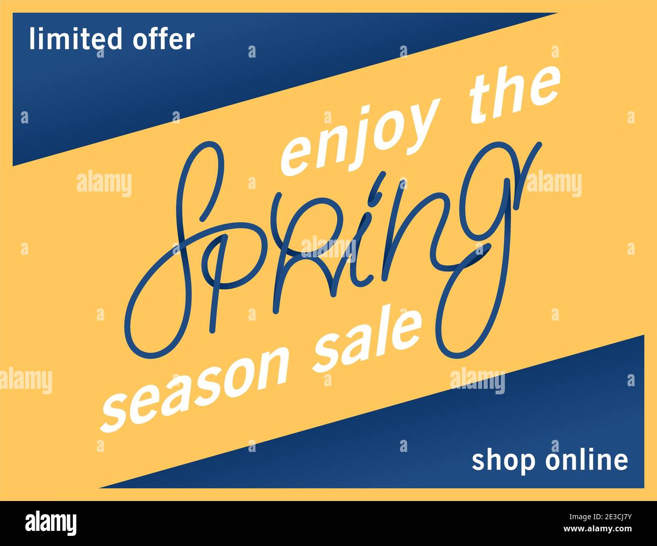 Enjoy the Spring season sale. Simple promotional poster. Retro style ...