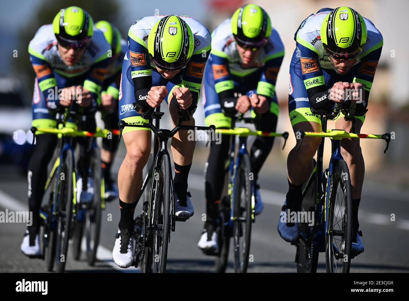 Intermarche Wanty-Gobert riders pictured in action during the ...