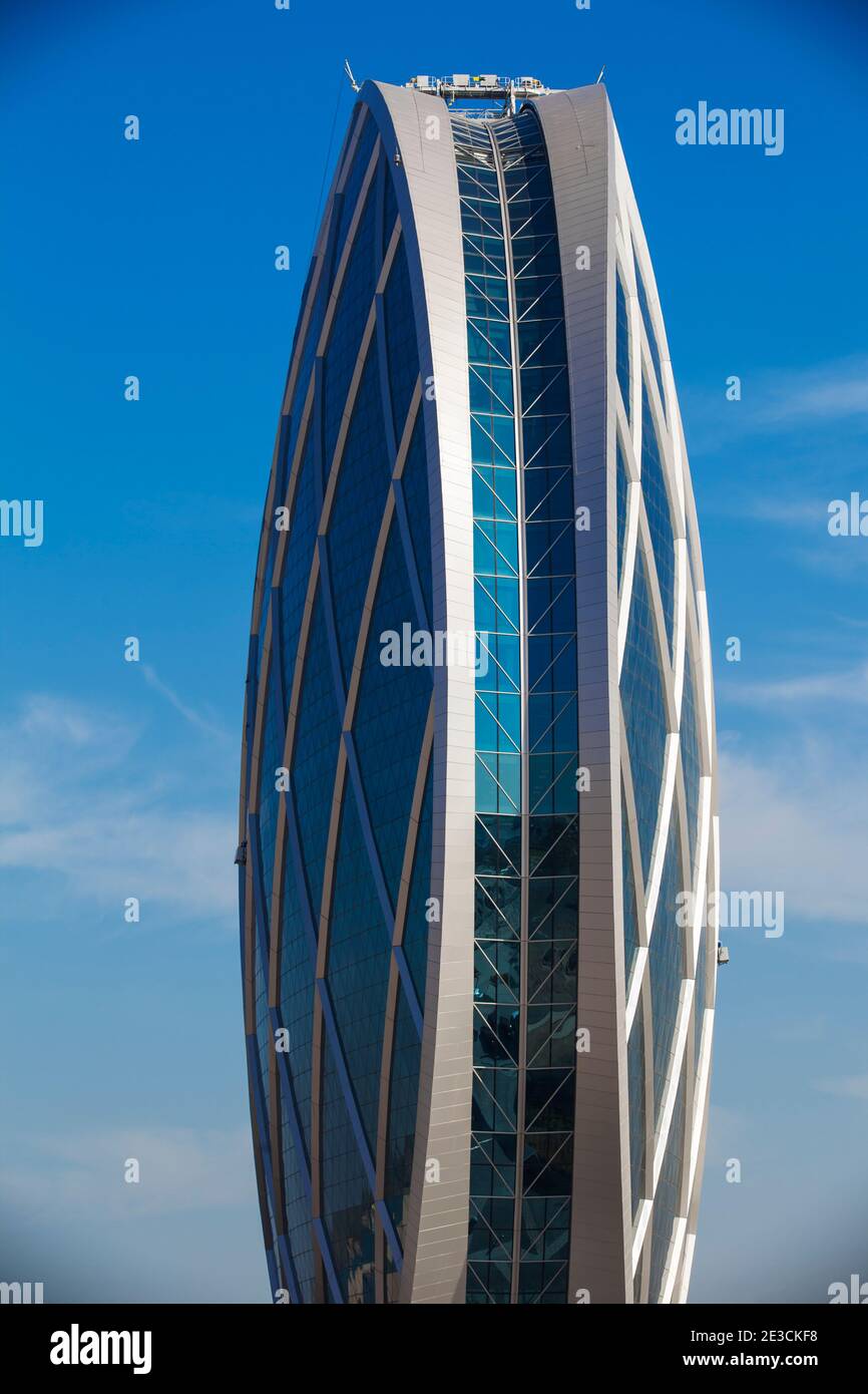 United Arab Emirates, Abu Dhabi, View of Aldar Headquarters Stock Photo ...