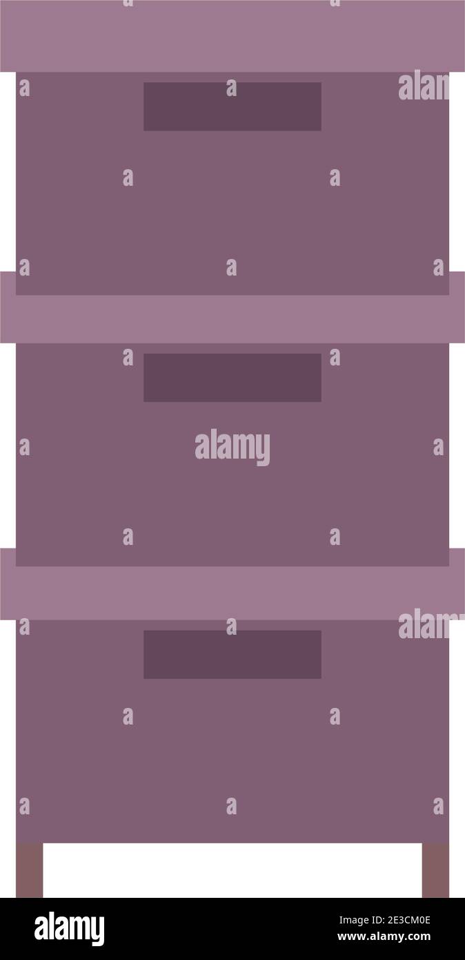 office cabinet drawer archive cartoon flat isolated style vector ...