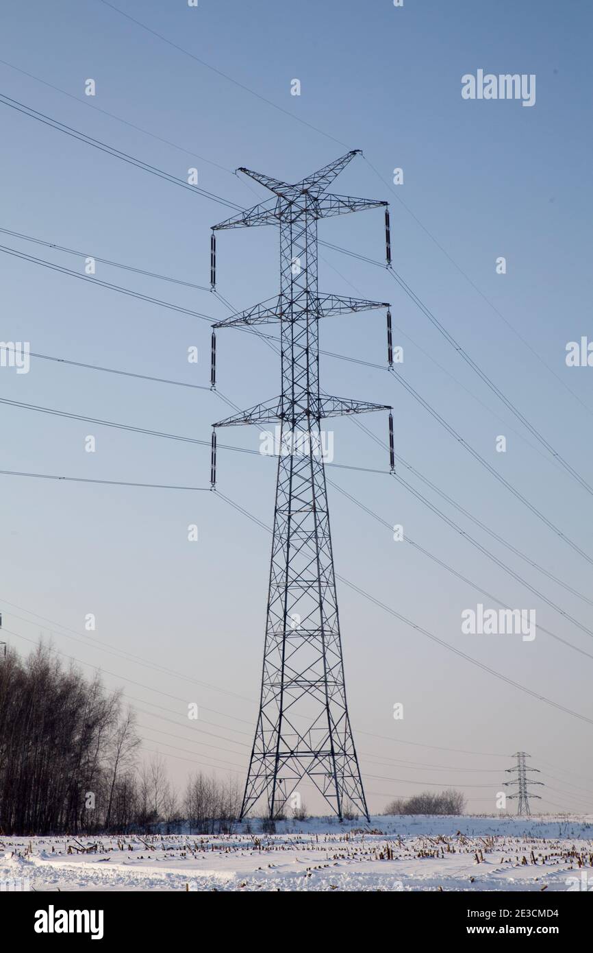 A forest of electricity pylons hi-res stock photography and images - Alamy