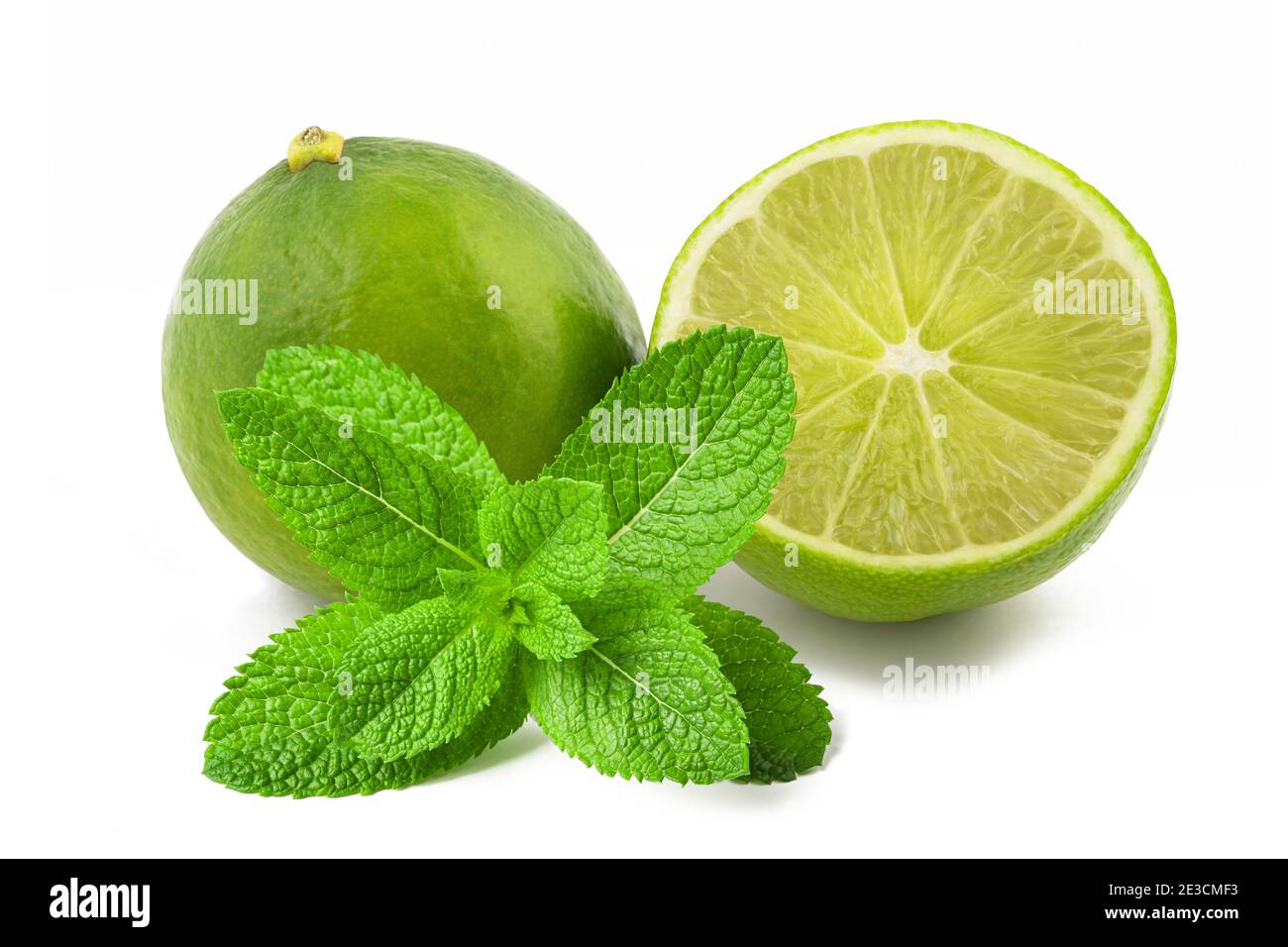 Lime lemon mint leaves Cut Out Stock Images & Pictures - Alamy