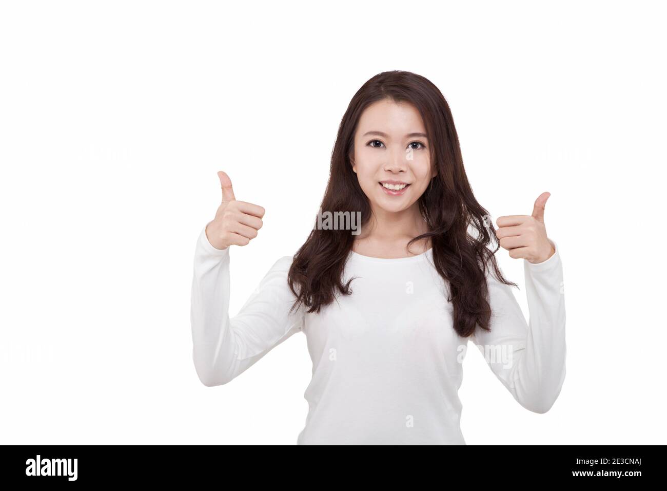 Indian adult woman thumbs up hi-res stock photography and images - Alamy