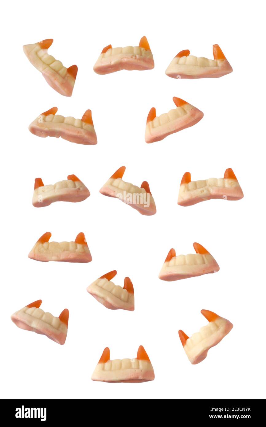 Draculas dentures sweets hi-res stock photography and images - Alamy