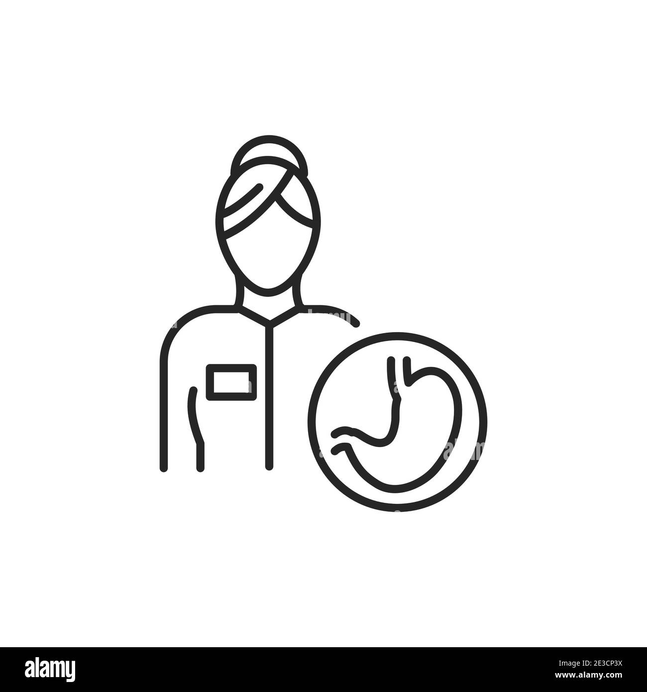 Gastroenterologist color line icon. Subject matter expert Stock Vector ...