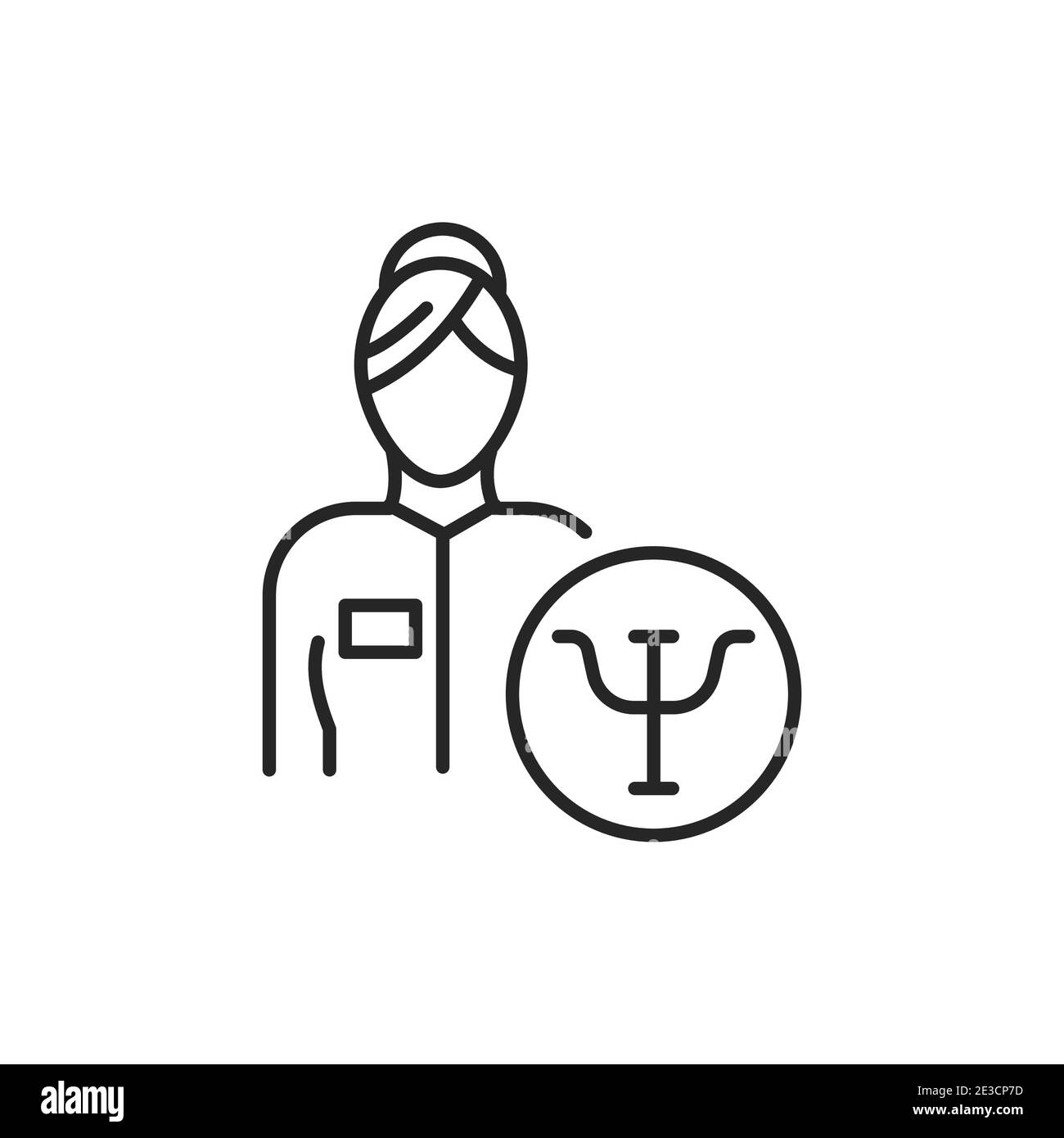 Psychologist color line icon. Subject matter expert Stock Vector Image ...