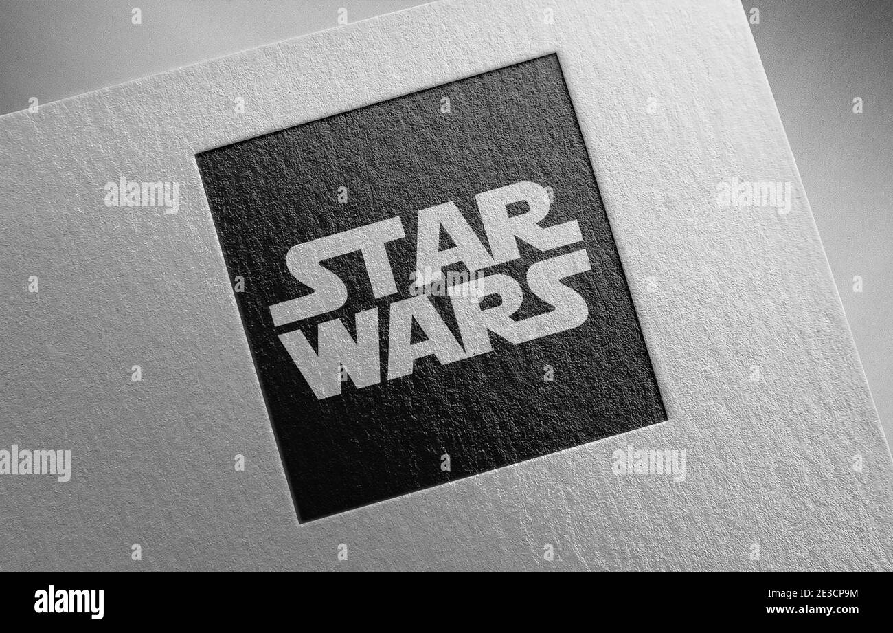 star wars logo paper texture illustration Stock Photo - Alamy