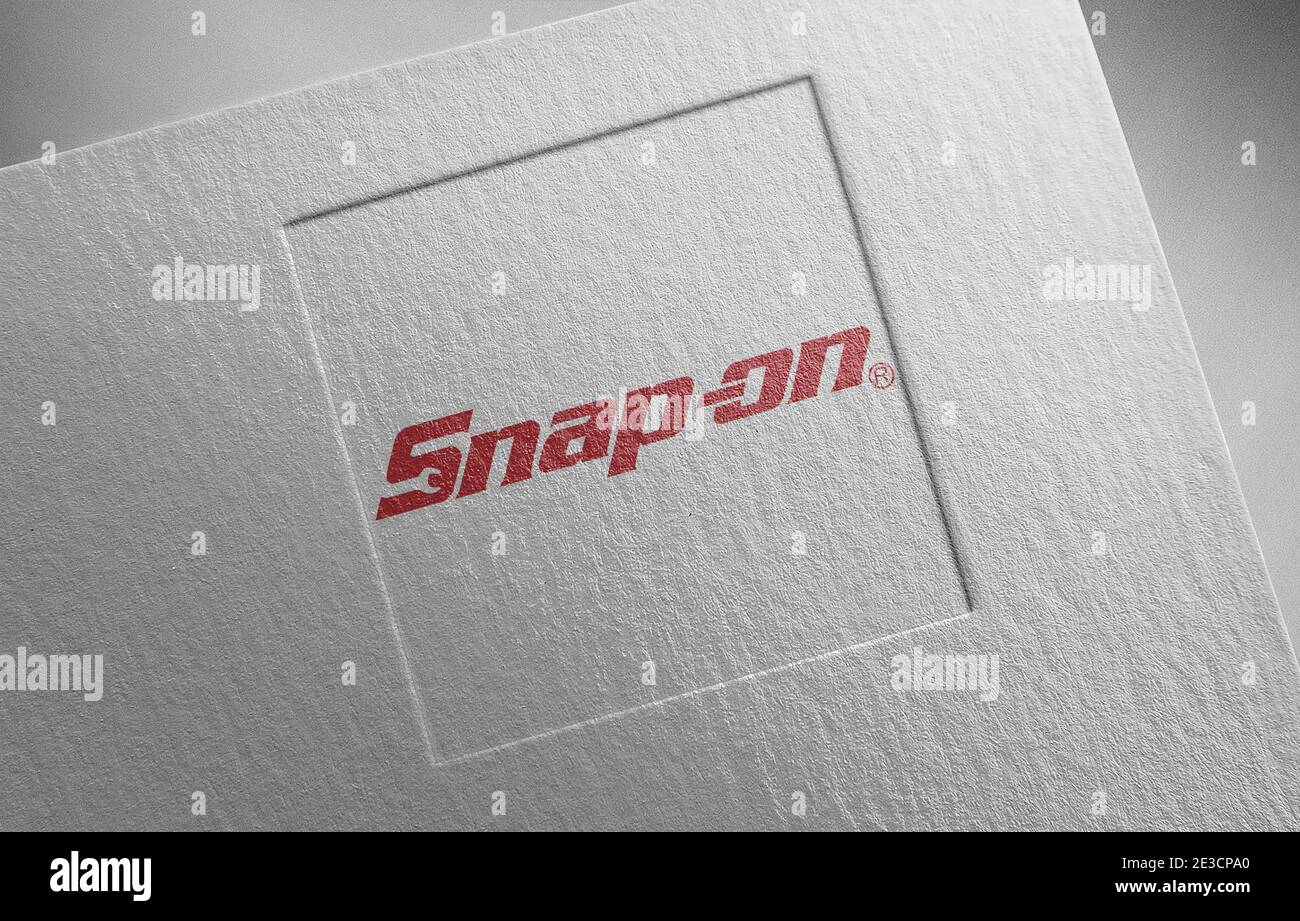 snap on logo paper texture illustration Stock Photo - Alamy