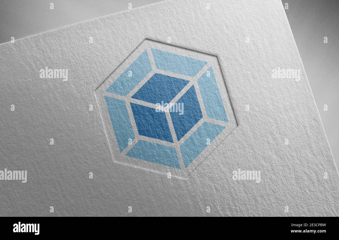 webpack logo paper texture illustration Stock Photo - Alamy
