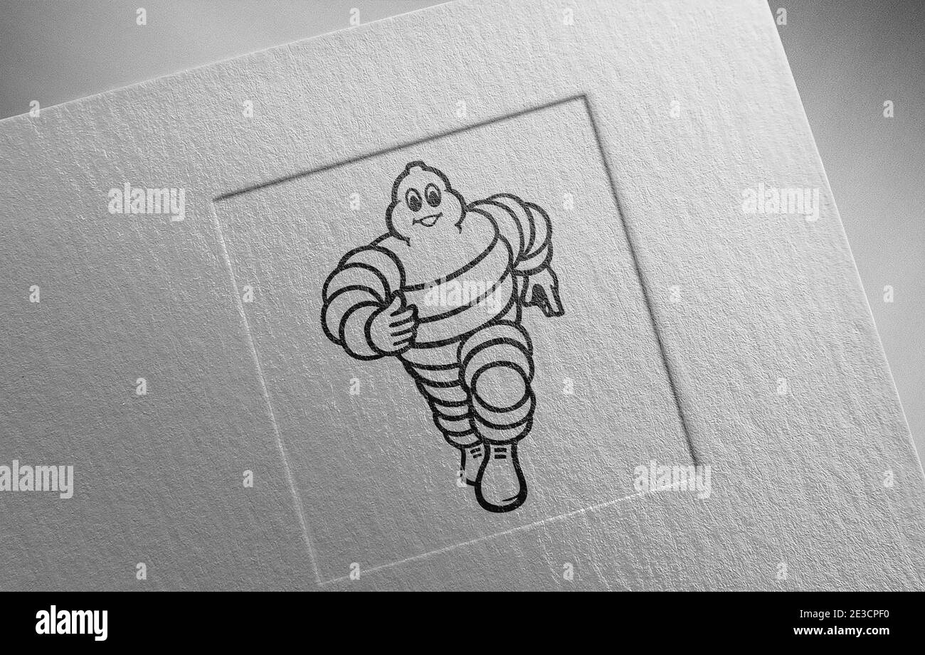 michelin logo paper texture illustration Stock Photo - Alamy
