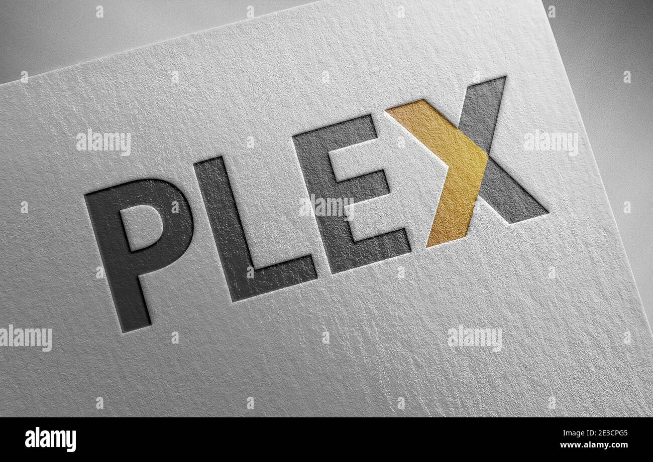 plex logo paper texture illustration Stock Photo - Alamy